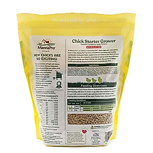 Manna Pro birds Chick Starter | Medicated Chick Feed Formulated with Amprolium | Prevents Coccidiosis | Feed Crumbles | 5 Pounds