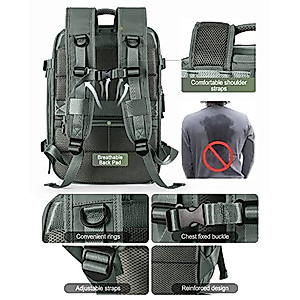 VGCUB Carry on Backpack,Large Travel Backpack for Women Men Airline Approved Gym Backpack Waterproof Business Laptop Daypack,Olive Green