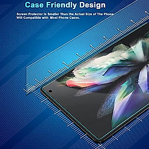 CWQZGUF [1Set 3PCS] Galaxy Z Fold 3 Screen Protector, Inside TPU Film + Full Covered Outer + Back Cover Screen Protector, High Clarity, Anti-Shatter, Bubble Free for Samsung Z Fold 3 5G Screen Protector