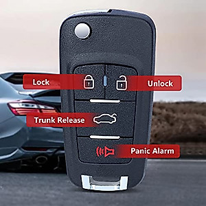 Aichiyu Modified Flip Remote Key Fob Replacement 315Mhz ID46 Chip for Chevrolet Spark 2013 2014 2015 2016 FCC ID: A2GM3AFUS03, P/N: 95233524, 42695007, 95989830