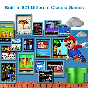 Handheld Game Console, Built-in 821 Games, HDMI HD Output, Children Gift/Birthday Gift/ Happy Child Memories, Childhood Classic Retro Game Console