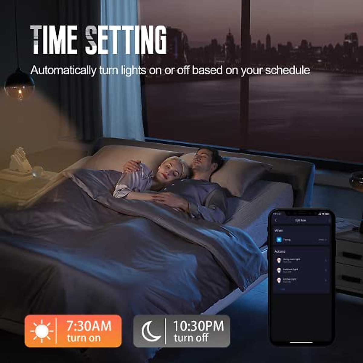 Ailofy LED Smart Light Bulbs, 16M Color Changing Dimmable, Works with Alexa & Google Assistant, RGBCW Colored Bulb, Bluetooth WiFi Light Bulbs, A19 E26, 9W 800LM, 1800K-6500K Tunable White, 2 Pack