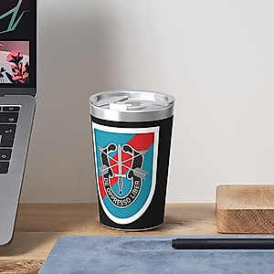 Us Army 20th Special Forces Group Insulated Stainless Steel Tumbler 12 Oz Thermos Come With Straw Leak-Proof Travel Mug Cup