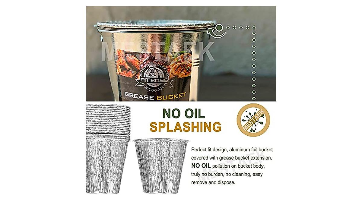 MESTAEK Grill Drip Bucket with Disposable Liners | Easy Grill Cleanup