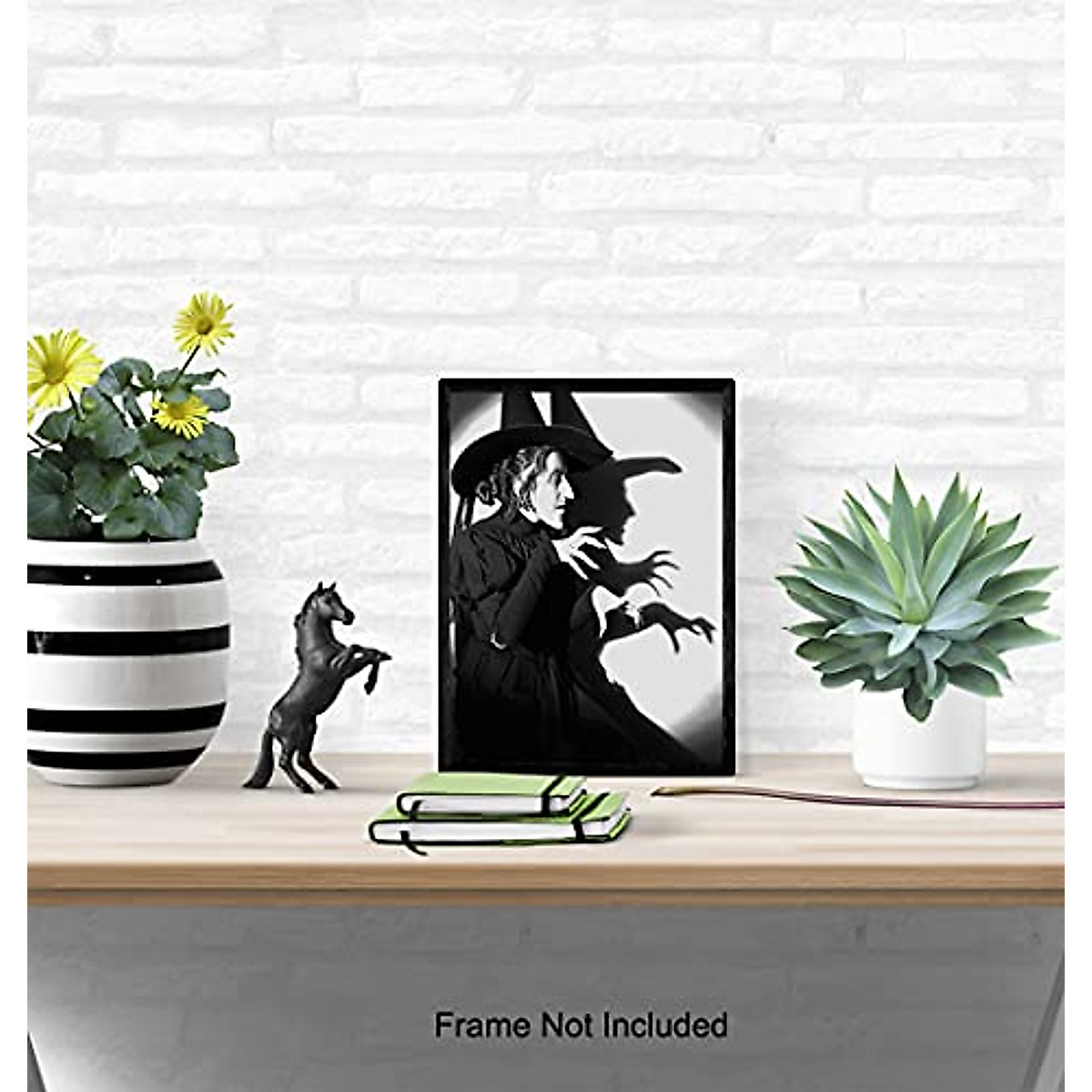 Wizard of Oz Wicked Witch Decor - Pagan Gifts - Wiccan Wicca Decor - Paganism Supplies - Gothic Wall Decor - Goth Wall Art - Witchcraft Decor - Black Magic - Vintage Witchy Poster - Scary Decorations