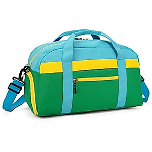 HawLander Kids Duffle Bag for Boys or Girls, Fit School Practice, or Overnight Travel (Green)