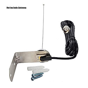 HYS TCJ-N1 3/8" to 3/4" Hole Mount with NMO Bracket L Shape Fender Mount 13'/About 4m RG-58 Coax Cable NMO to PL259 for All VHF/UHF/CB Radio NMO Antenna