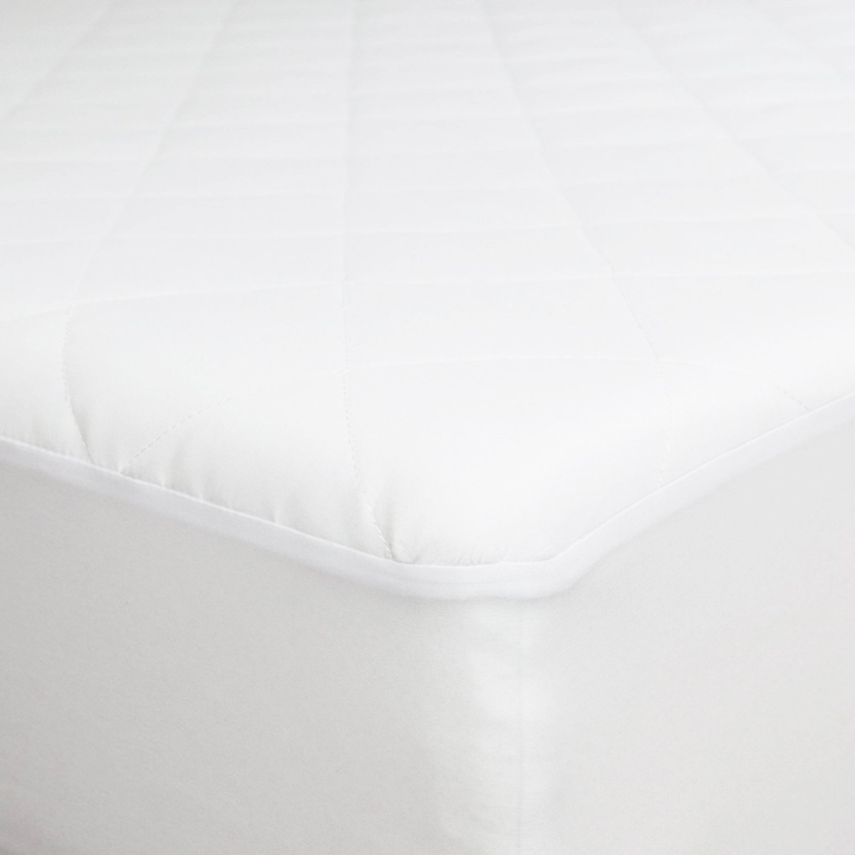 Furinno Angeland Quilted Mattress Pad, Twin, White