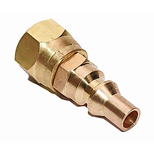 DOZYANT 1/4'' RV Propane Quick Connect Fittings for Connecting Low Pressure Gas Appliance Heater Grill Fire Pit and RV Quick Connect, 1/4" Quick Key Connect Plug x 3/8" Female Flare