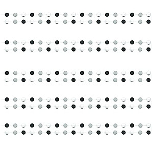 SaktopDeco 65.6 Feet Glitter Black Silver Circle Dot Paper Garland Black Birthday Wedding Bachelorette Party Backdrop Decorations