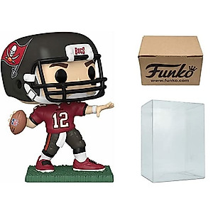 Pop Sports: Bucs Tom Brady #157 Vinyl Figure (Bundle with Compatible Protector Case and Funko Pop Shipper Box for Additional Protection)