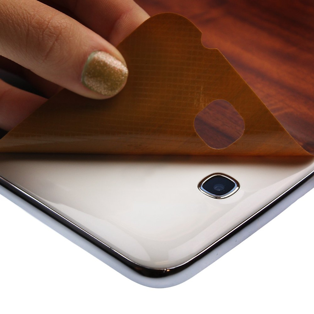 Skinomi Dark Wood Full Body Skin Compatible with Toshiba Satellite Radius (2015, 15.6 inch)(Full Coverage) TechSkin with Anti-Bubble Clear Film Screen Protector