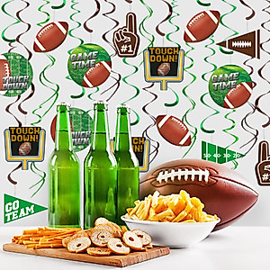 30 Pieces Football Party Decorations Football Hanging Swirl for Football Birthday Party Football Gameday Tailgate Party Supplies