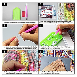 Moon Diamond Painting Kits - 5D DIY Diamonds Dots Art for Adults Full Drill Round Gem Painting Crystal Craft Kit for Adults for Wall Décor (20x16inch Moon) (20×16in, Moon)