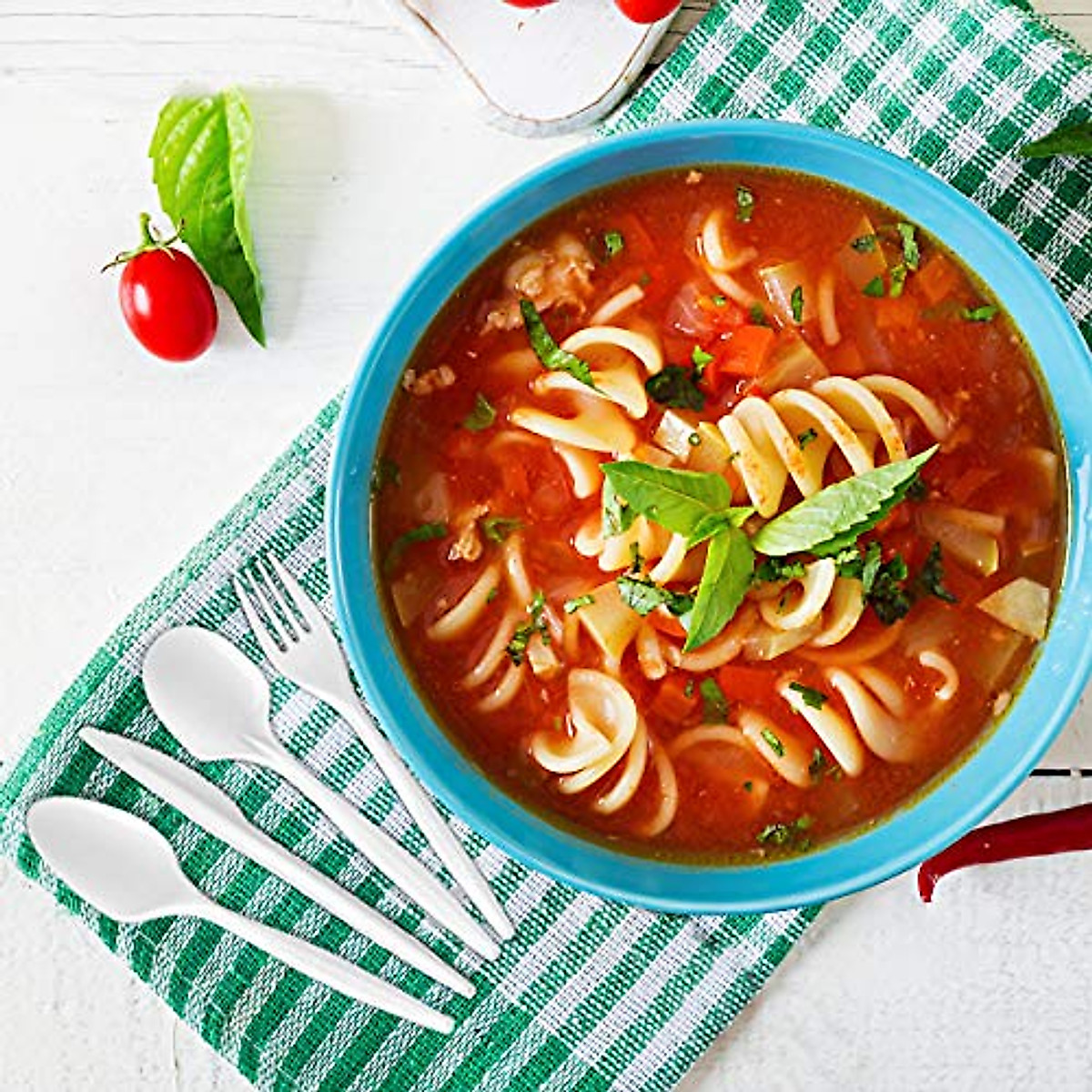 [400 Count] Settings Plastic White Forks, Practical Disposable Cutlery, Great for Home, Office, School, Party, Picnics, Restaurant, Take-Out Fast Food, Outdoor Events, Or Every Day Use, 1 Box