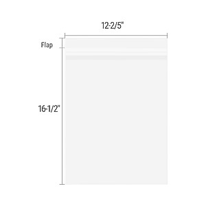 Golden State Art, 50 Pack Clear Bags for 12x16 Mats, Pictures, Acid-Free, 12 2/5" x 16 1/2"