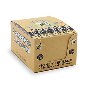 Beessential Natural Bulk Lip Balm, Honey, 18 Pack | For Men, Women, and Children. Great for Gifts, Showers, & More