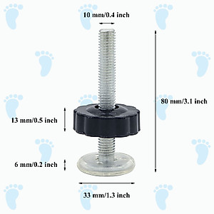 2 Set M10 Baby Gate Adapter with Baby Gate Wall Protector, 10mm Baby Gate Extender Pressure Gates Threaded Spindle Rods, Replacement Bolt Part for Baby & Pet Pressure Mounted Safety Gates