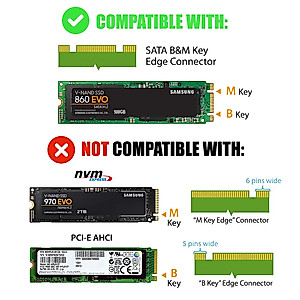 ICY DOCK M.2 SATA SSD to 2.5 inch SATA III SSD Enclosure Adapter Tool Free | EZConvert MB703M2P-B