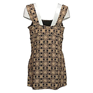 AmberNoon II by Dr. Erum Ilyas Swimsuit Size 16 Wide Strap Swim Dress Brown A473655