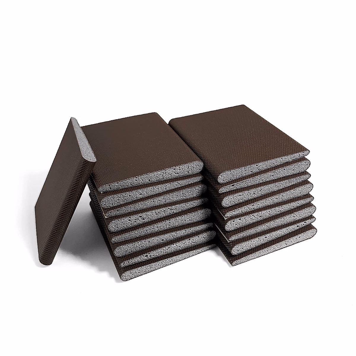 Door Corner Seal Exterior Door Frame Seal Wedge Draft Stopper with Adhesive 16 Pack, 16 Brown