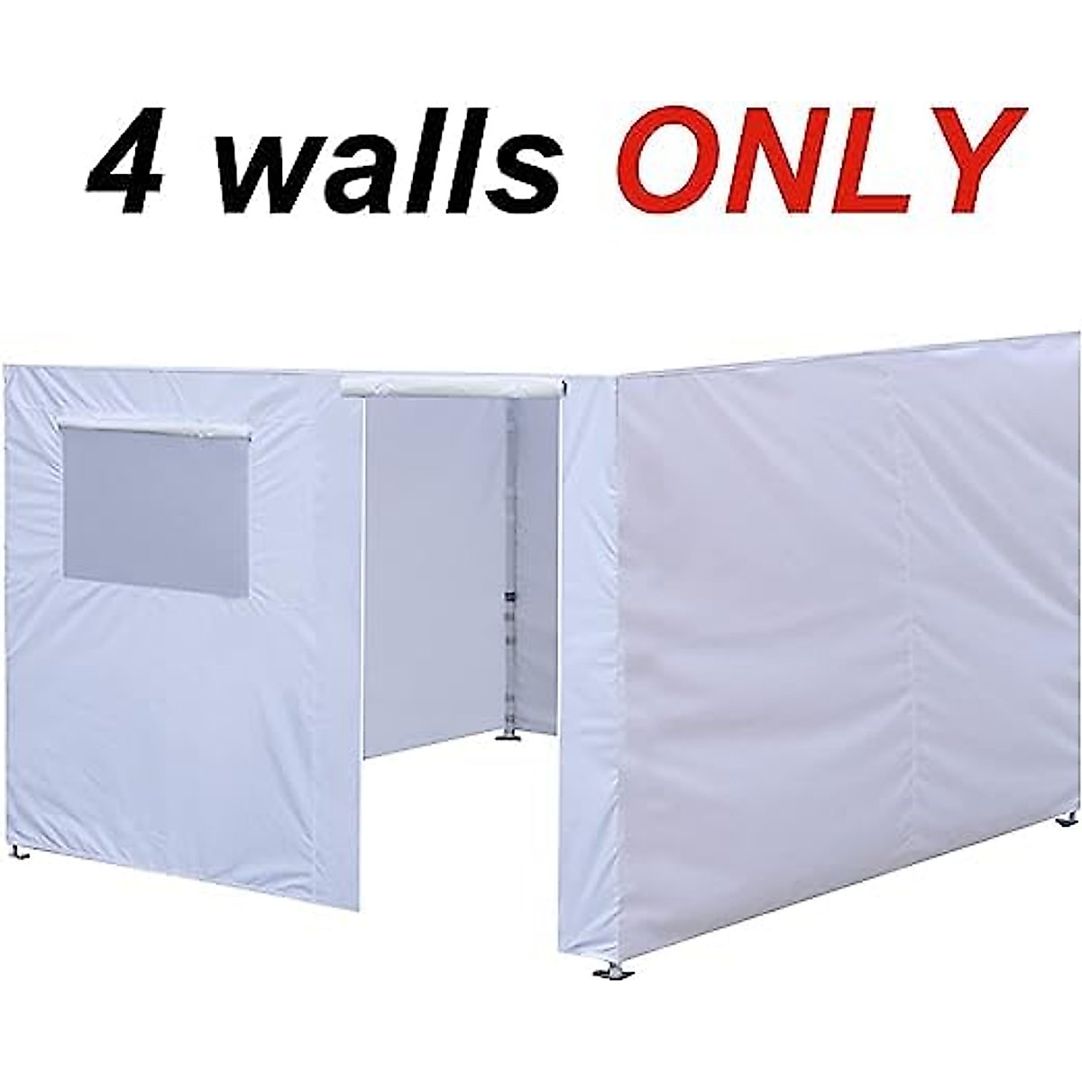Eurmax USA Full Zippered Walls for 10 x 10 Easy Pop Up Canopy Tent,Enclosure Sidewall Kit with Roller Up Mesh Window and Door 4 Walls ONLY,NOT Including Frame and Top（Forest Green）