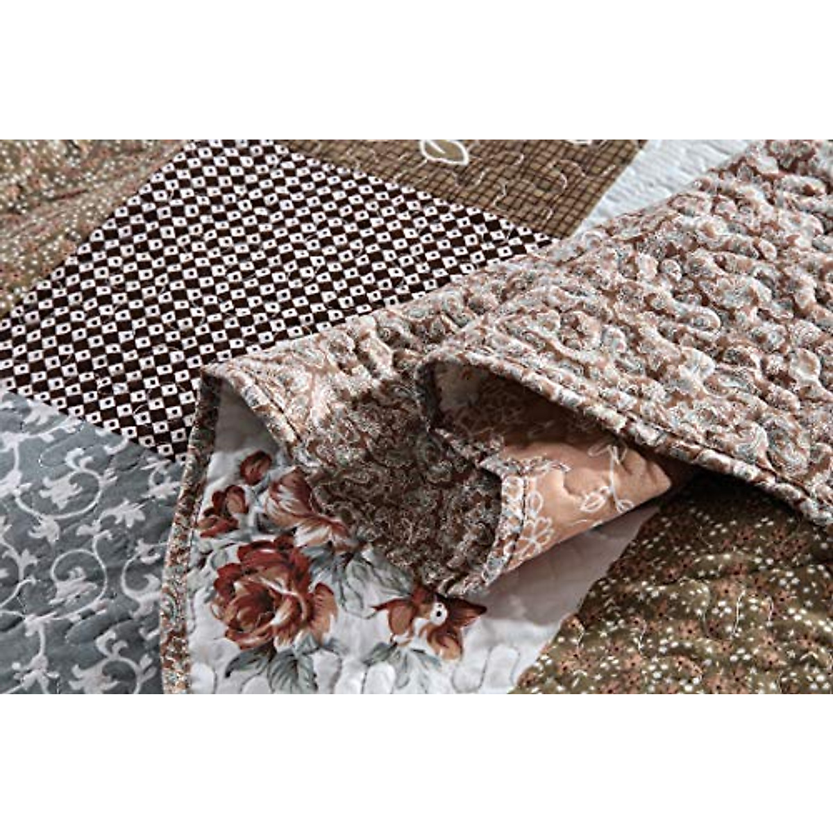 Travan Reversible Floral Quilt Sets