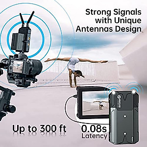 Hollyland Mars 300 PRO [Official] HDMI Loopout Wireless Video Transmitter and Receiver with 0.08S Low Latency, for Videographer Photographer Filmmaker Cinematographer(Enhanced)