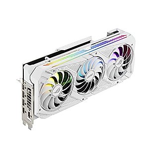 ASUS ROG STRIX NVIDIA GeForce RTX™ 3080 White OC Edition Gaming Graphics Card (PCIe 4.0, 10GB GDDR6X, HDMI 2.1, DisplayPort 1.4a, White color scheme, Axial-tech Fan Design, 2.9-slot, Super Alloy Power