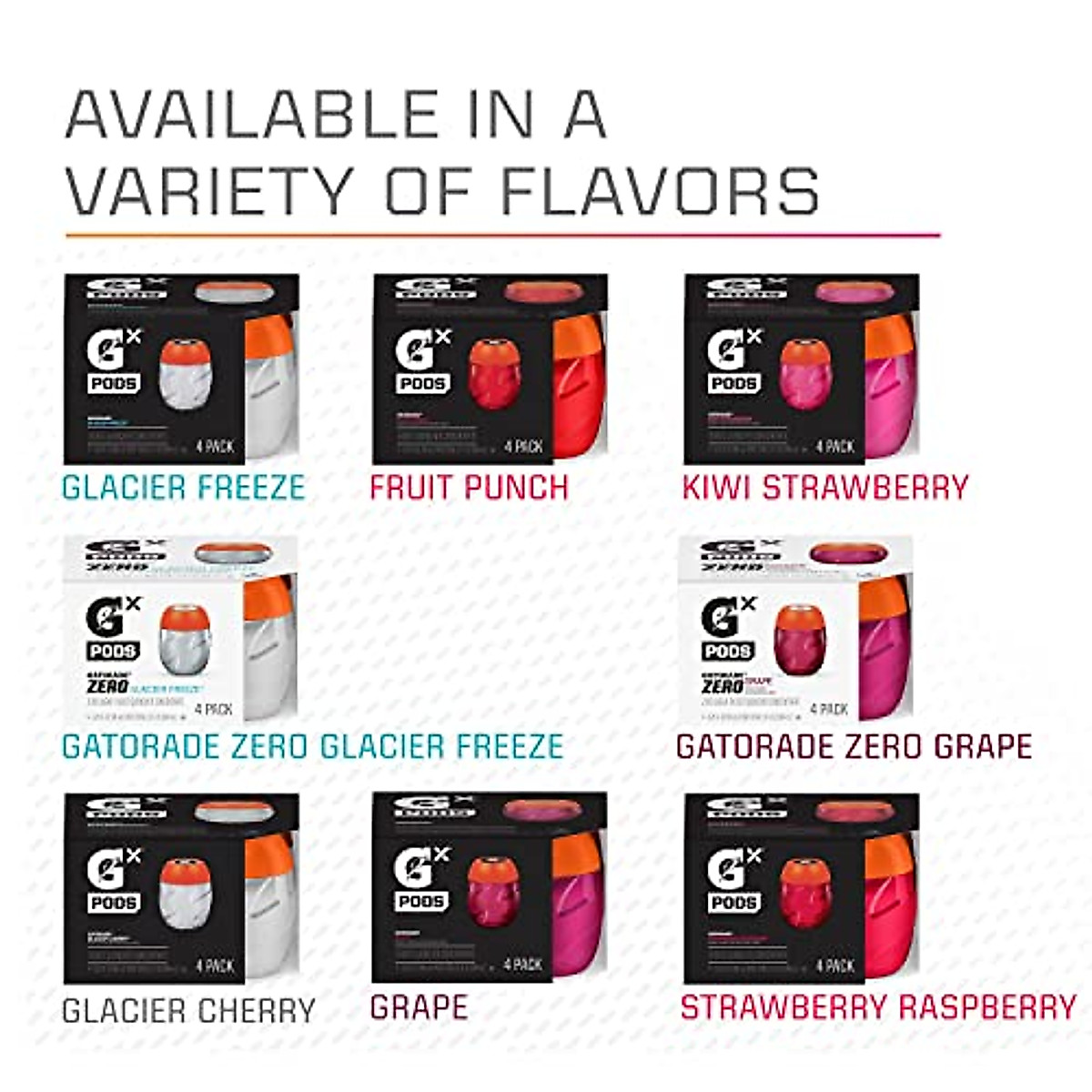 Gatorade unisex adult Gatorade GX Pods, Kiwi Strawberry (24ct), 6 x 4pack 24 Pods US