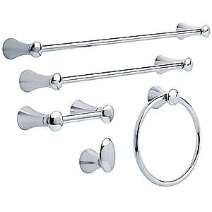 Delta Faucet 73846 Lahara Towel Ring, Polished Chrome (Pack of 2)