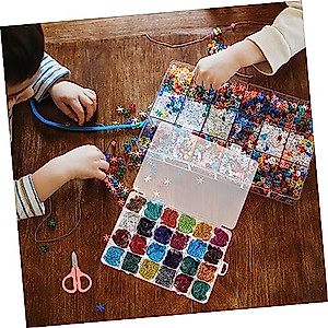 COHEALI 1 Set Hand Beaded Gasket Kit Bulk Jewelry Large Hole Glass Beads Loose Beads Bracelet Bead Kit Beads for Jewelry Making Glass Bracelet Making Beads DIY Craft Beads Kit DIY Supplies