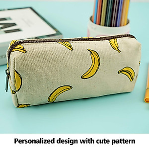 LParkin Cute banana Pencil Case Pouch Teacher Gift Gadget Bag Make Up Case Cosmetic Bag Stationary Kawaii Pencil Box