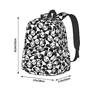 acmrueks Panda Backpack Lightweight Backpack for Boys and Girls Large Backpack for Man and Woman, One Size