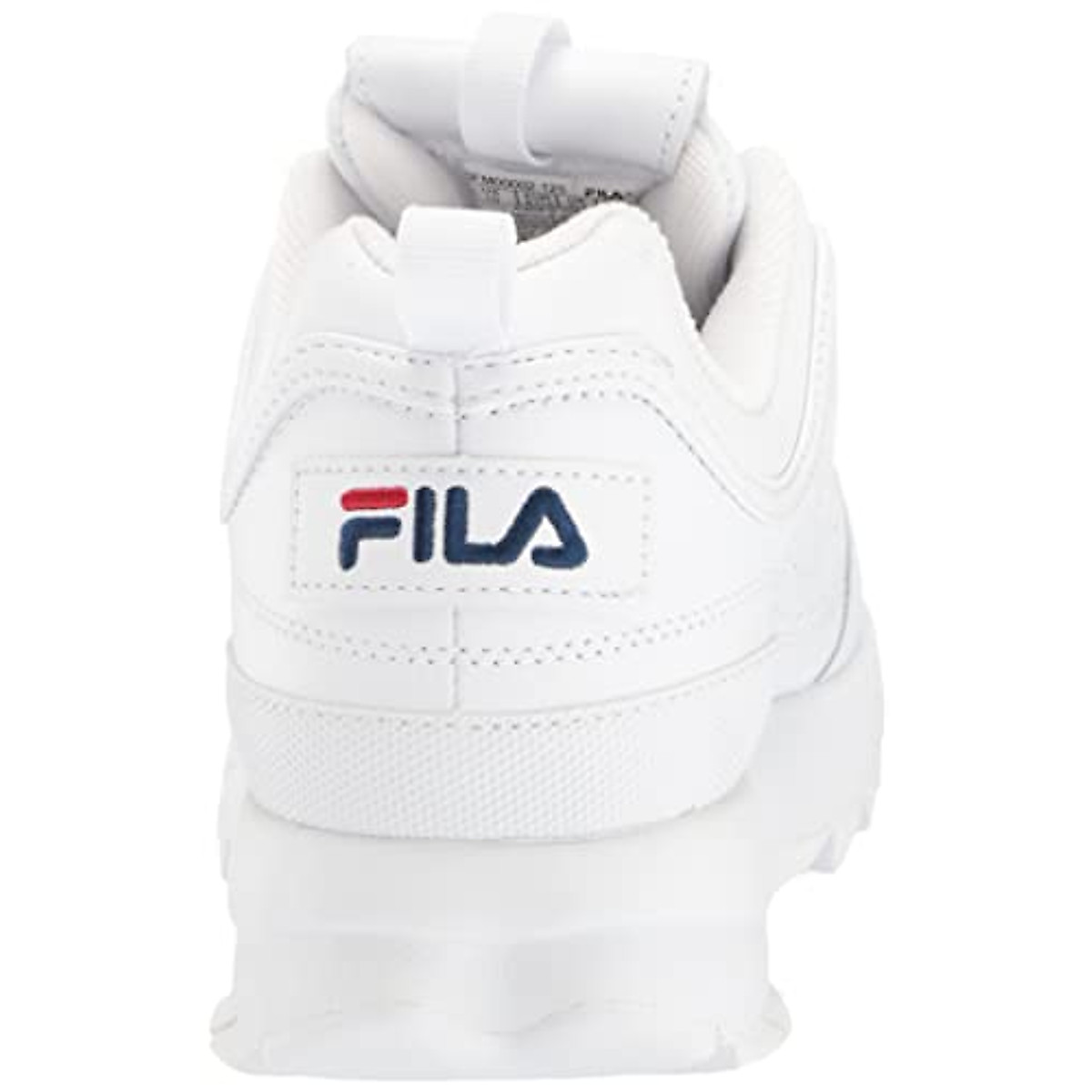 Fila Men's Disruptor II No-Sew Sneakers White/Navy/Red 11