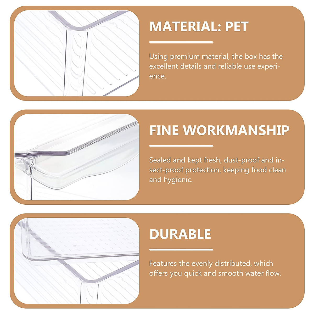 FOMIYES 1pc Refrigerator Storage Box Fridge Organizer Clear Plastic Storage Bins Fruit Container Desk Fridge Cabinet Kitchen Fridge Food Container Fruit Box The Pet With Cover