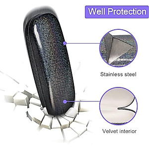 ZONLY Eyeglasses Case,(4 Piece) Unisex Hard Shell Eyeglasses Cases Protective Case For Glasse (Glitter)