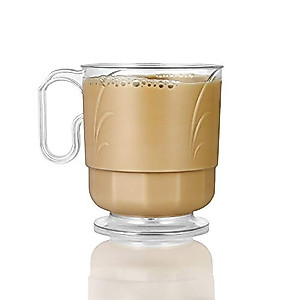 Lillian Signature Collection 40 Count Elegance Coffee Mug, 8-Ounce, Clear