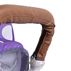 Flybloom Baby Stroller Armrest Protector Washable Pram Stroller Handle Bar Grip Case Cover PU Leather Protective Accessories,Brown