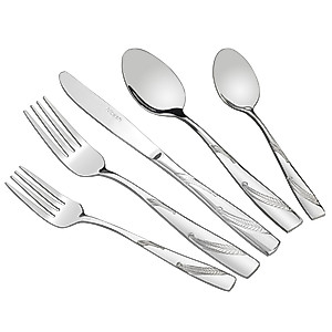 Nicesh 60-piece Stainless Steel Flatware Set, Service for 12