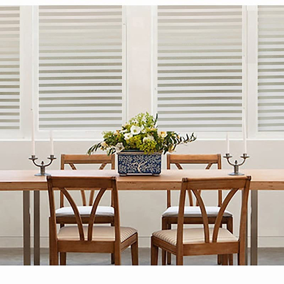 YUTR Shutters Matte Window Film Glass Self Adhesive Frosted Tint Opaque Privacy Sticker for Home Decals (Color : As Shown, Size : 60 x 300 cm)