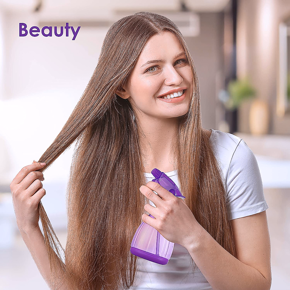 DilaBee Plastic Spray Bottles - 12oz (3 Pack) Water Spray Bottle for Hair, Gardening, Grilling & Cleaning Solution - Empty Spray Bottles for Cat - Small Spray Bottle