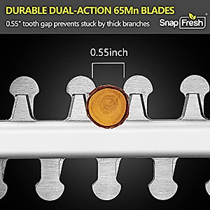 SnapFresh 20V Cordless Hedge Trimmer - 22" Dual-Action Blade, Hedge Trimmer Cordless with 2.0Ah Battery and Charger, Grass Trimmer