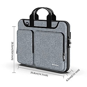 Smatree 13-14inch Hard Laptop Carring Case for 14 inch Macbook Pro 2021 /Acer Spin 5/Dell Xps 13 7390/Asus Zenbook13, 11-12.9inch iPad Pro and iPhone 13/12Pro Bag, Gray