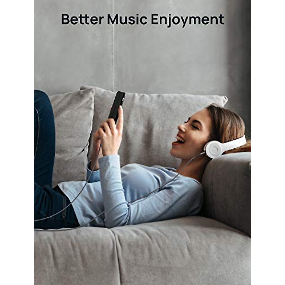 JSAUX Lightning to 3.5mm Audio Cord 6FT, [Apple Mfi Certified] Aux Cable Compatible with iPhone 14/14 Pro/13/13 Pro Max/12/12 Mini/12 Pro/12 Pro Max/11 Pro/11 Pro Max/X/XR/XS Max/Car Stereo-Grey