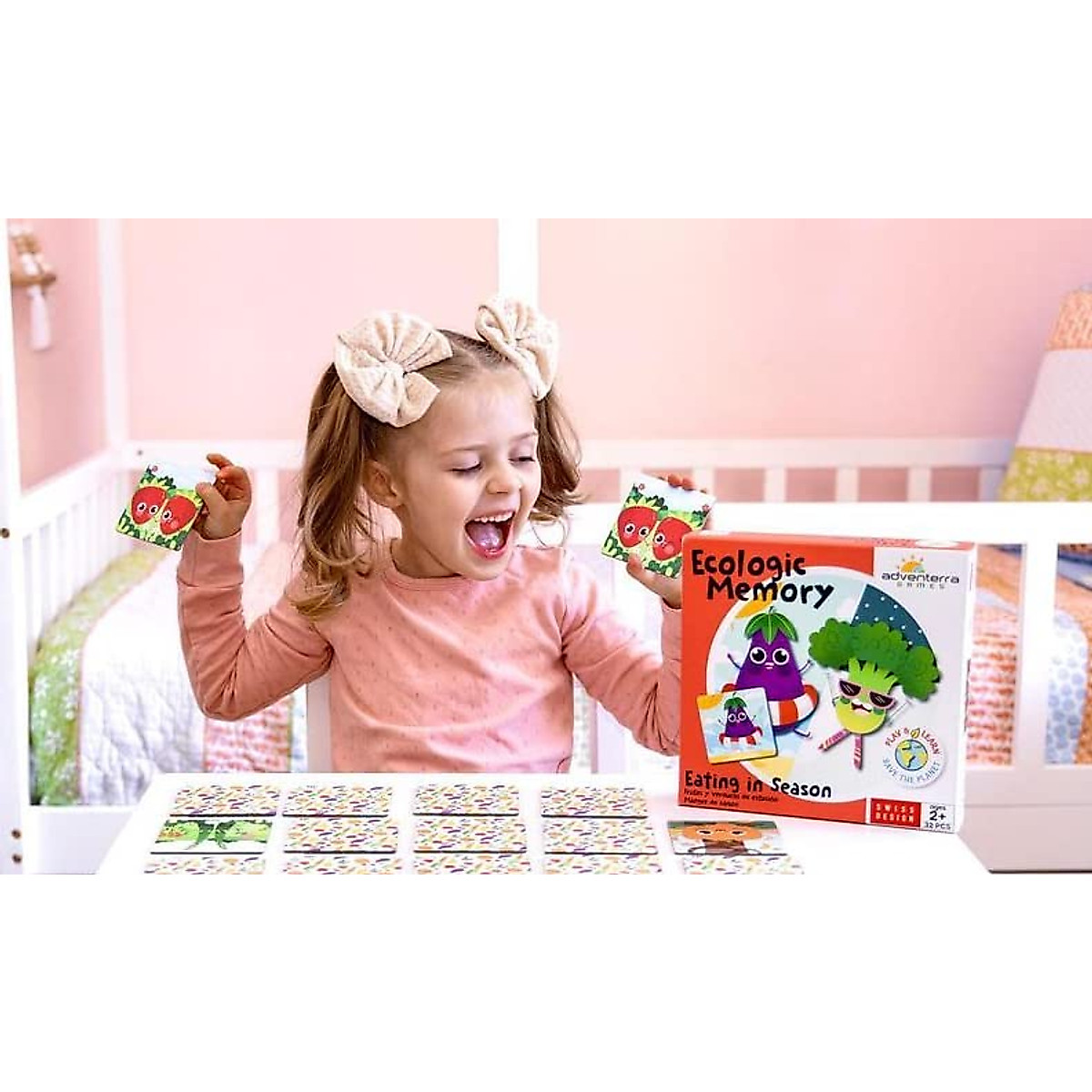 Adventerra Games - Eating in Season - Learning Games for Kids Ages 3-5 - Toddler Learning Toys Ages 3-5 - Educational Toys - Learning Toys - Memory Game for Toddlers - Birthday Gifts for Kid