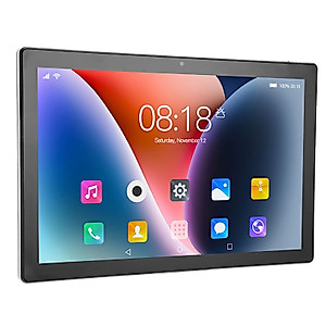 Luqeeg 5G WiFi Tablet PC, Octa Core CPU Dual Cameras FHD 10.1 Inch Tablet Dual SIM Dual Standby for Android 10.1 for Entertainment (White)