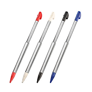 3DS XL Stylus Pen, Metal Retractable Replacement Stylus Compatible with Nintendo 3DS XL, 4in1 Combo Touch Styli Pen Set Multi Color for 3DS XL