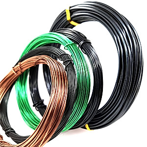 Bonsai Wire for Bonsai Tree Total 164 Feet 5 Rolls 3 Sizes 0.8 mm, 1.0 mm, 1.2 mm and 2.0 mm Aluminum Wire by CRAFT WIRE