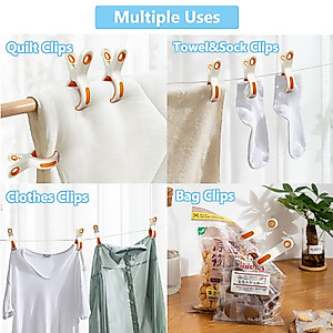 8 Pack Beach Towel Clips for Beach Chairs Cruise, Beach Chair Clips for Towels Lounge Chairs Pool Towel Holder, Large Clips Plastic Clothespins Clamps for Hanging Clothes in Bright Color(White,Green)